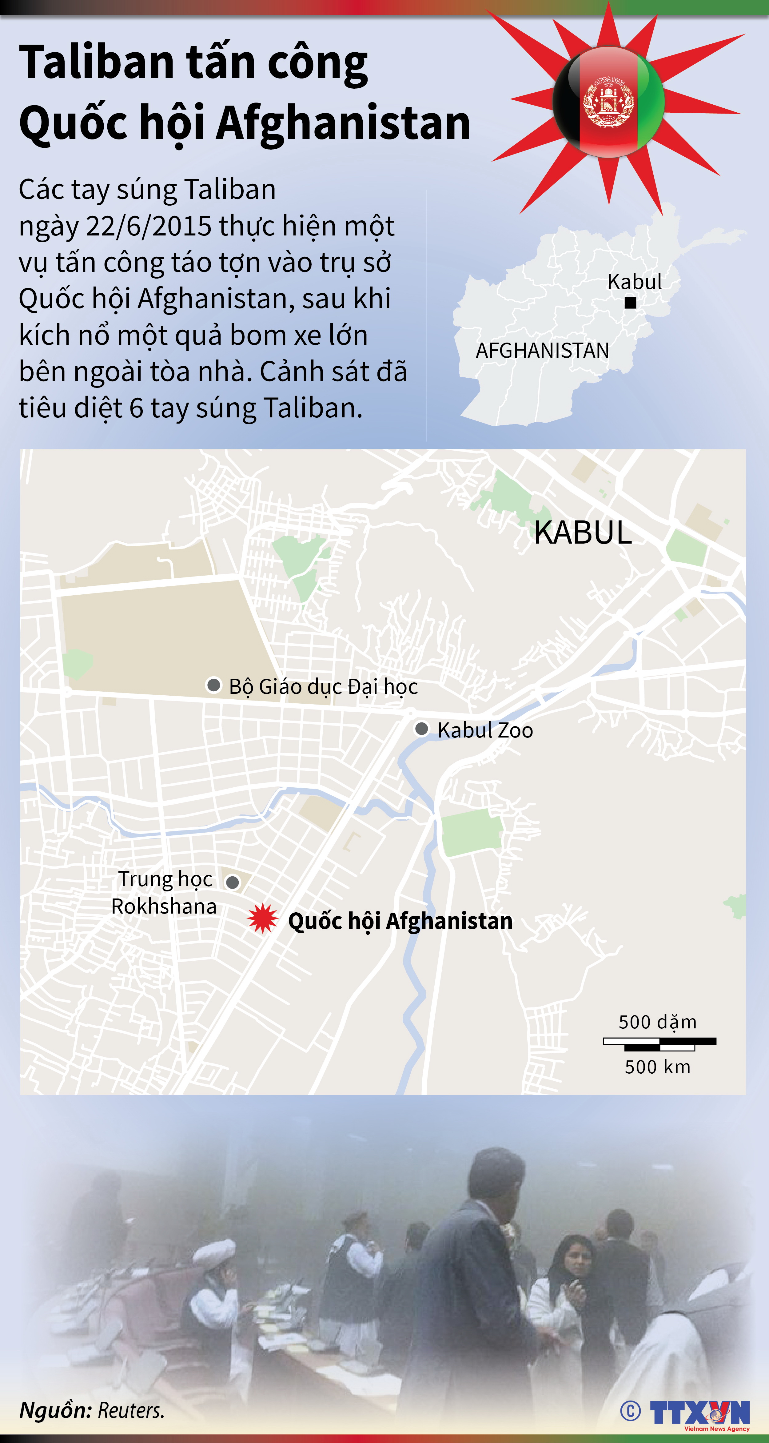Taliban tấn công Quốc hội Afghanistan