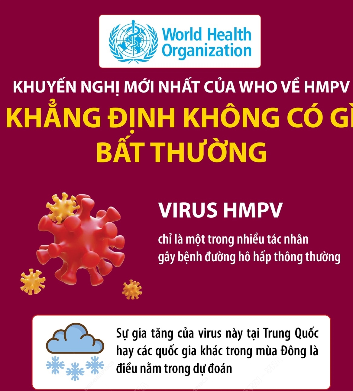 Khuyến nghị mới nhất của WHO về HMPV khẳng định không có gì bất thường