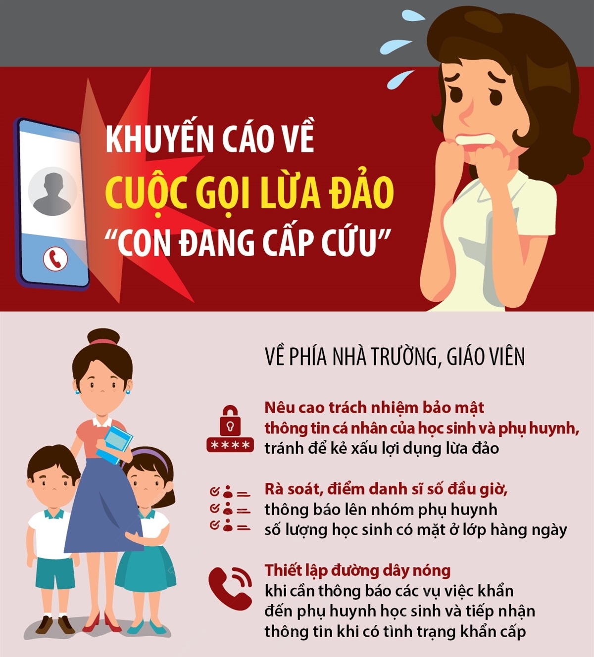 Khuyến cáo về cuộc gọi lừa đảo “con đang cấp cứu”